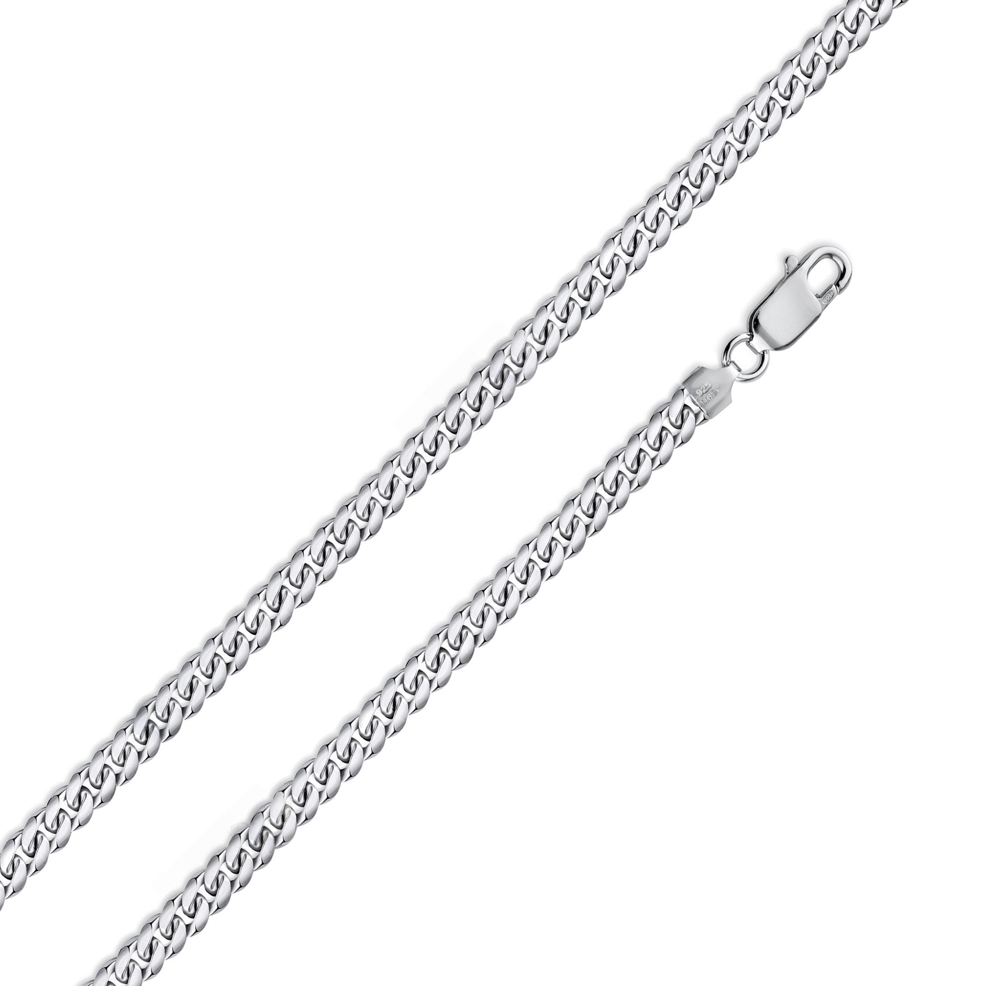 Silver 925 Rhodium Plated Miami Cuban 100 Chain Link 3.5mm - CH313 RH ...