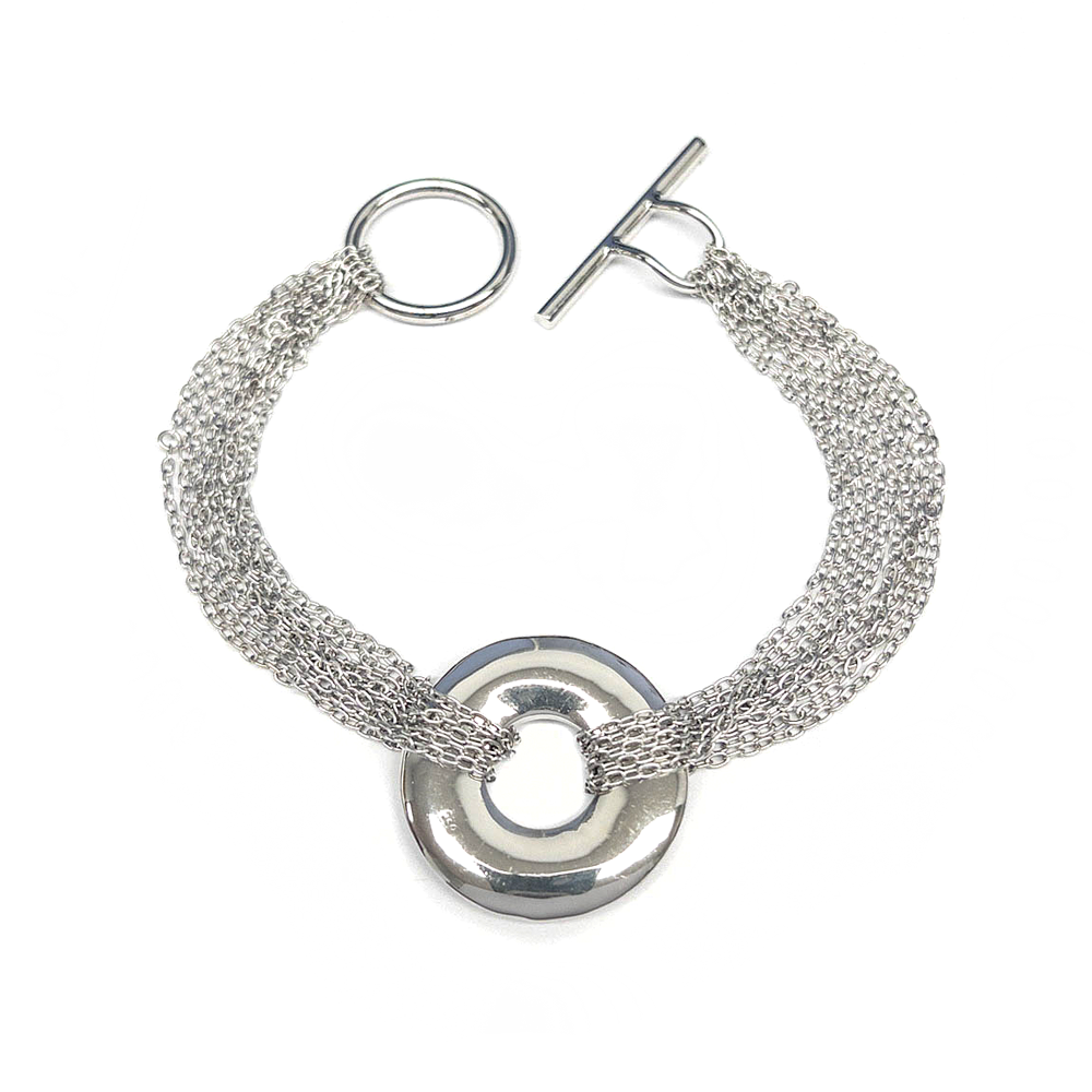 Silver 925 Rhodium Plated Multiple Graduated Dangling Round Disc ...