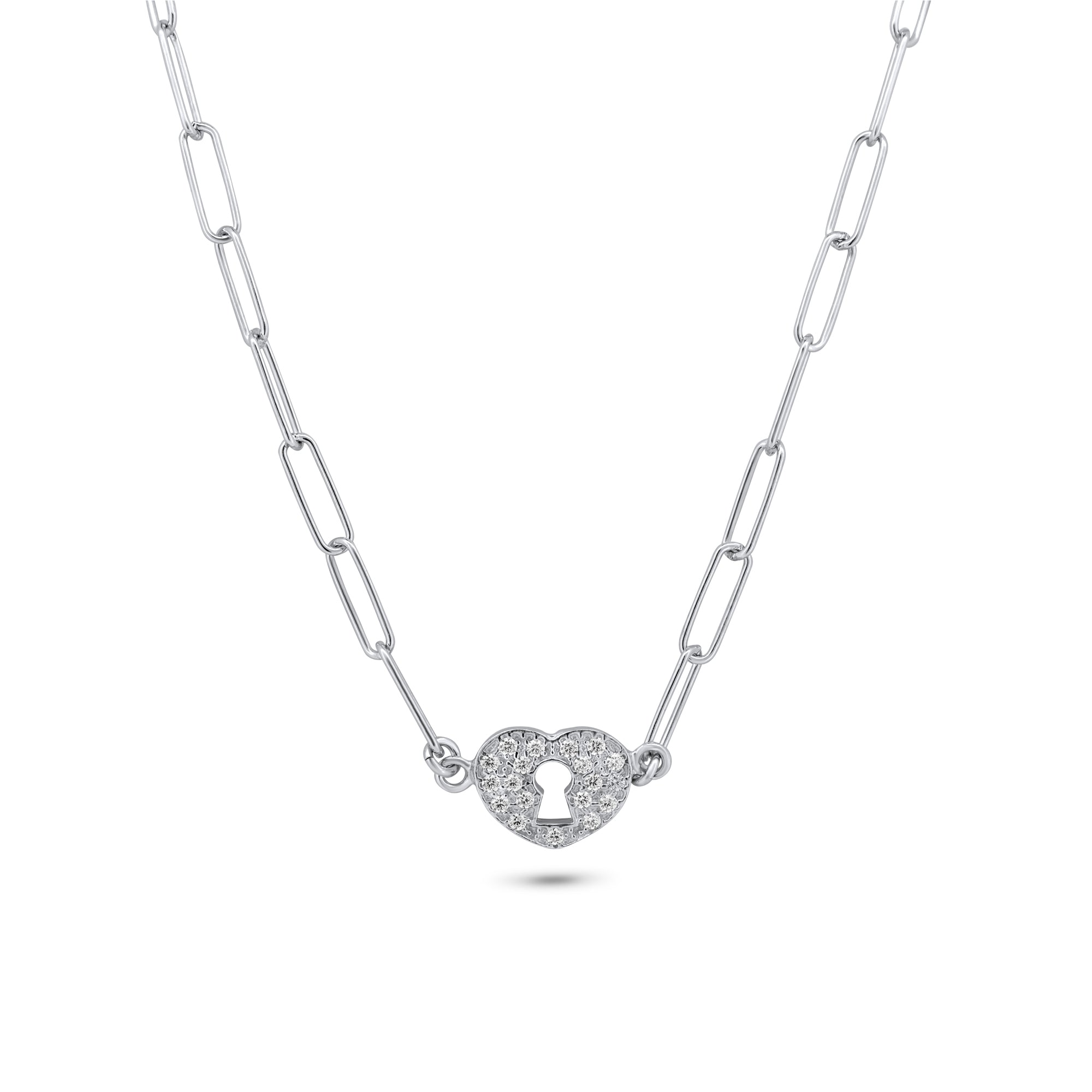 Silver 925 Rhodium Plated Paperclip Rolo Adjustable Donut and Bar ...