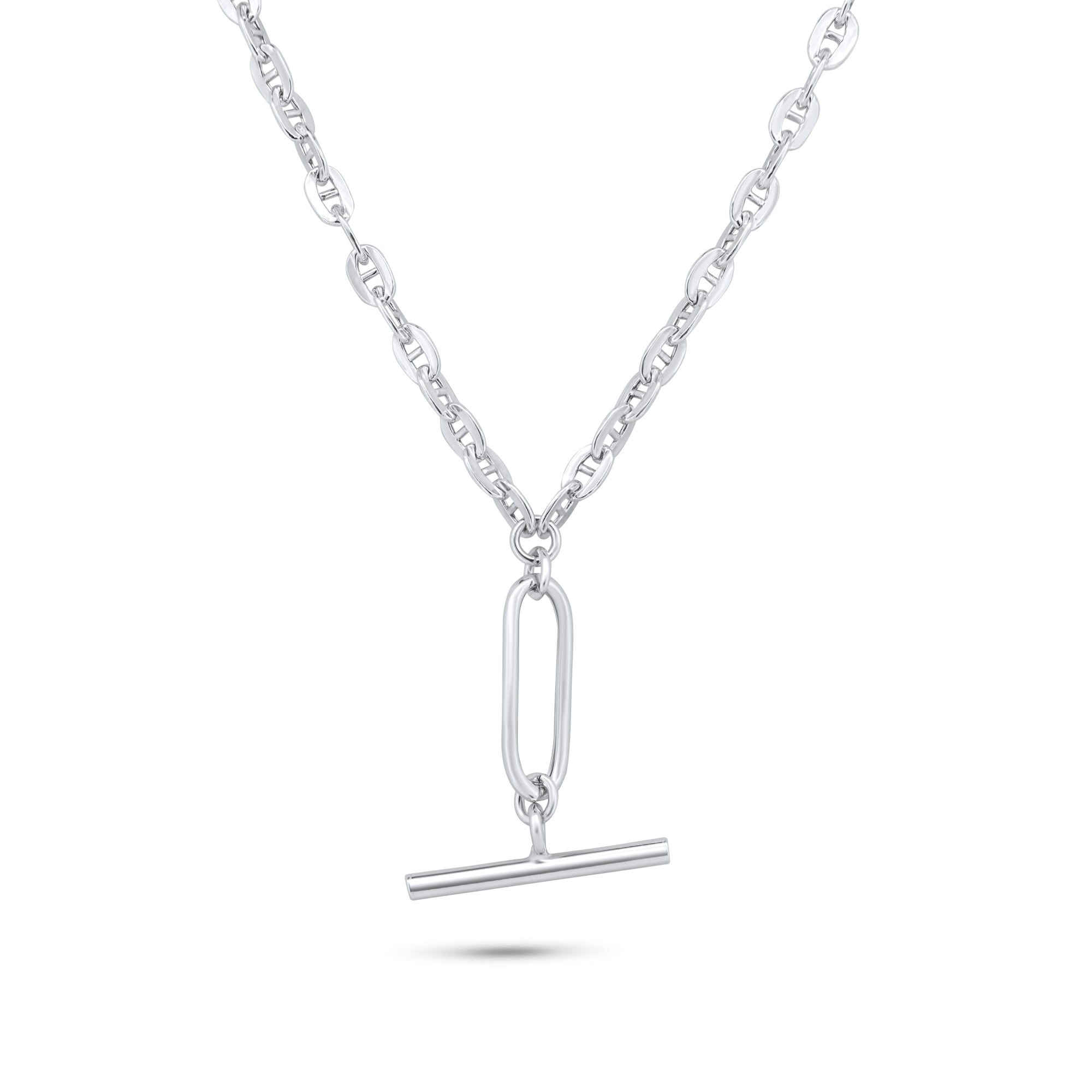 Silver 925 Rhodium Plated Rolo Adjustable Enamel Red Heart Necklace ...
