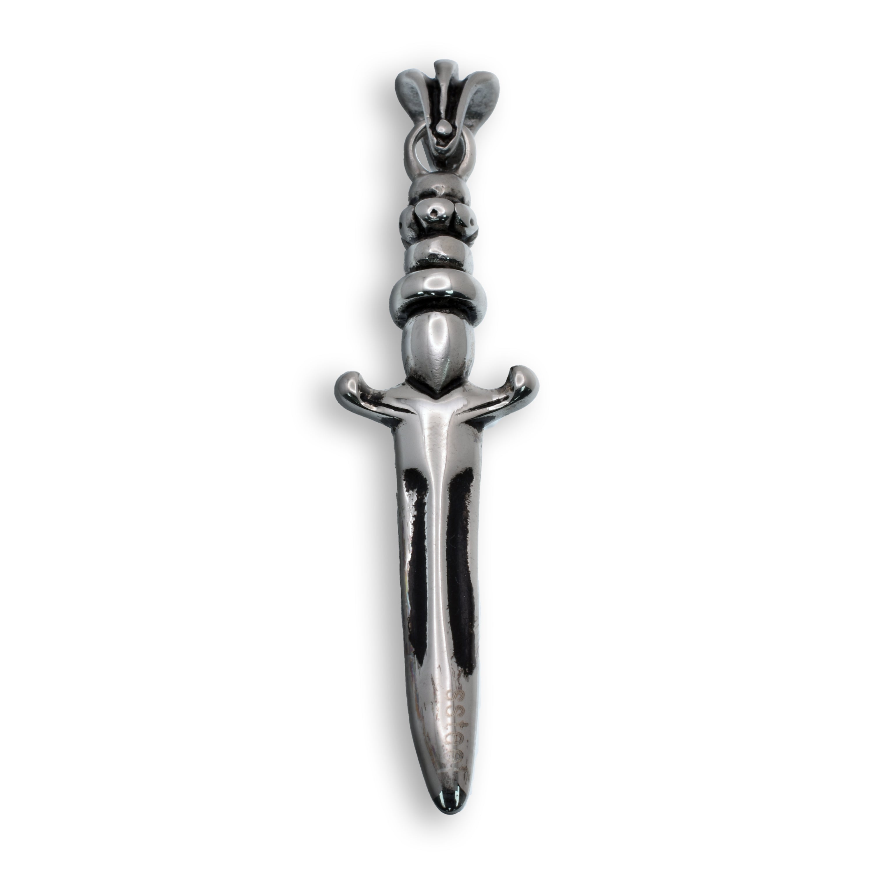 Rhodium Plated Stainless Steel Gothic Dagger Medieval Sword Design 15 ...