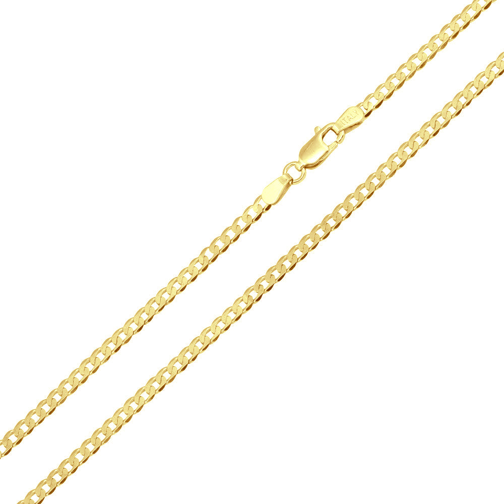 Gold Plated 925 Sterling Silver Curb 120 4.7mm Chain - CH283 | Silver ...