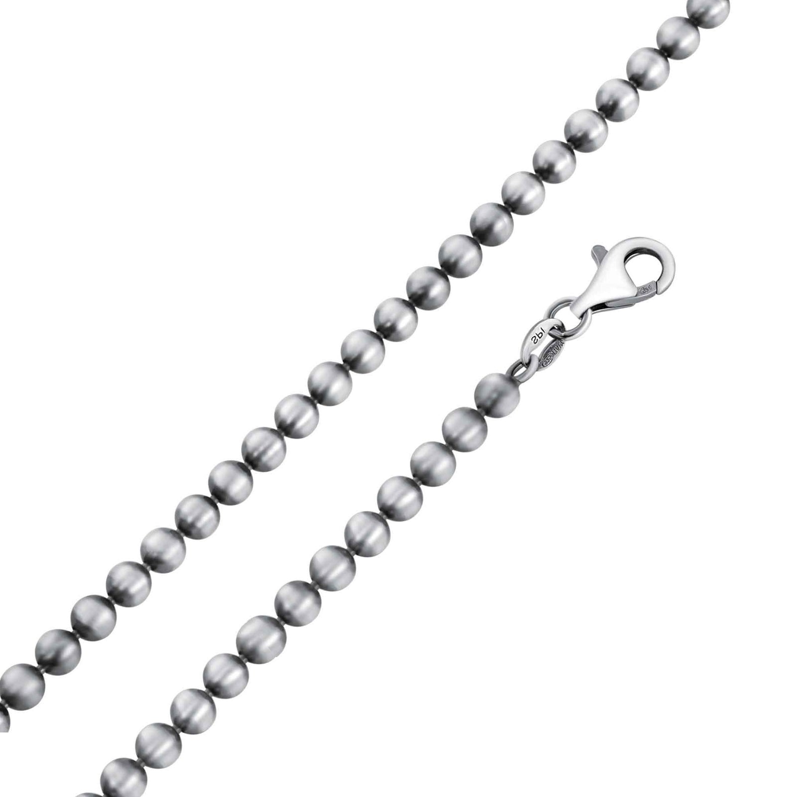 925 Sterling Gun Metal Plated Bead 400 4mm Chains - CH962 | Silver ...
