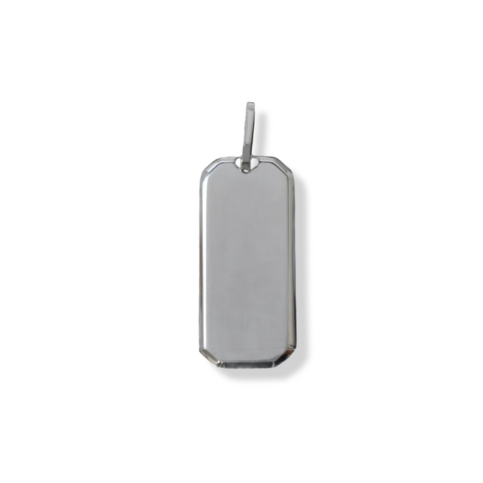High Polished 925 Sterling Engravable 15mm x 32mm Elongated Octagon ...