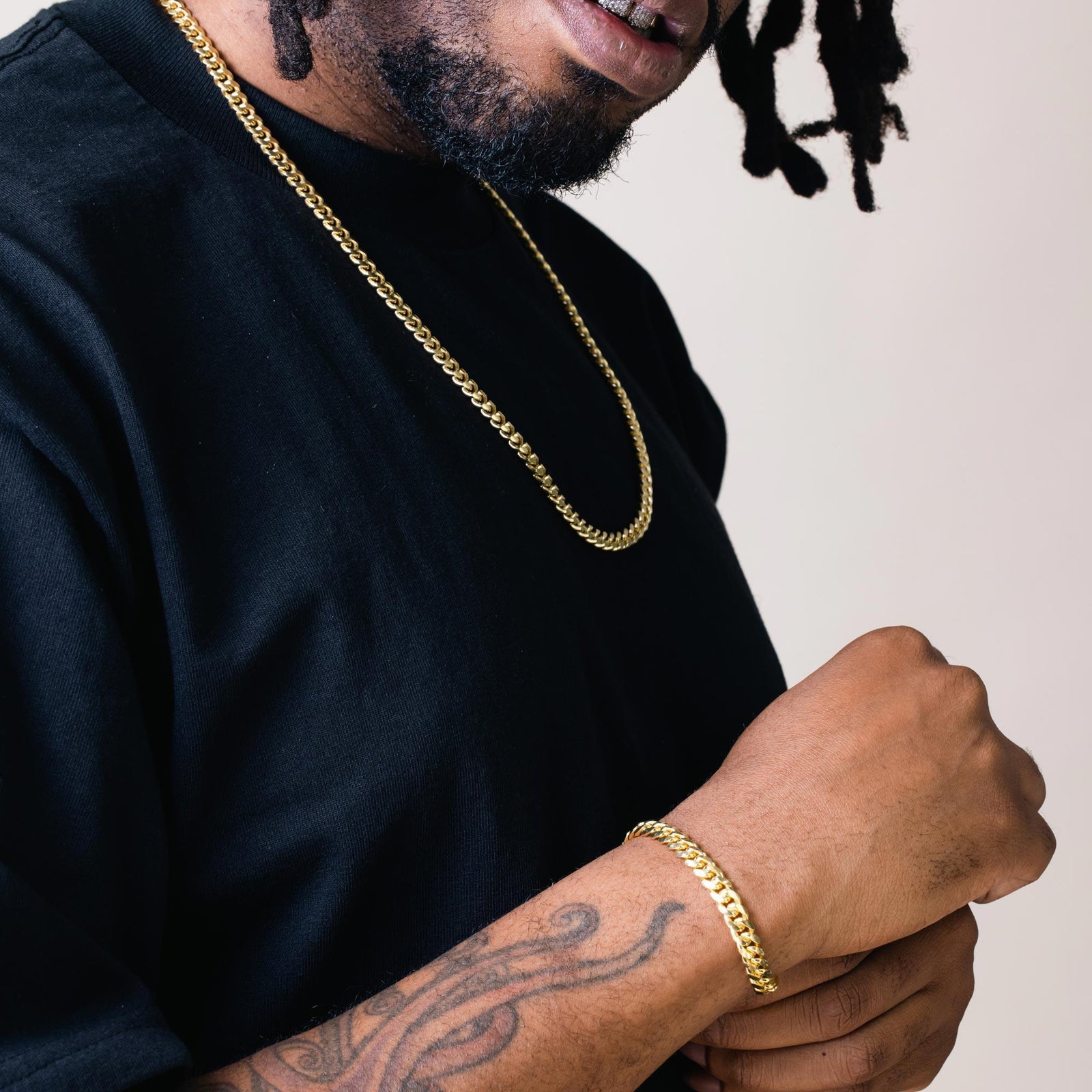 Silver 925 Gold Plated Miami Cuban 180 Chain Link 6.3mm - CH375 GP | Silver Palace Inc.