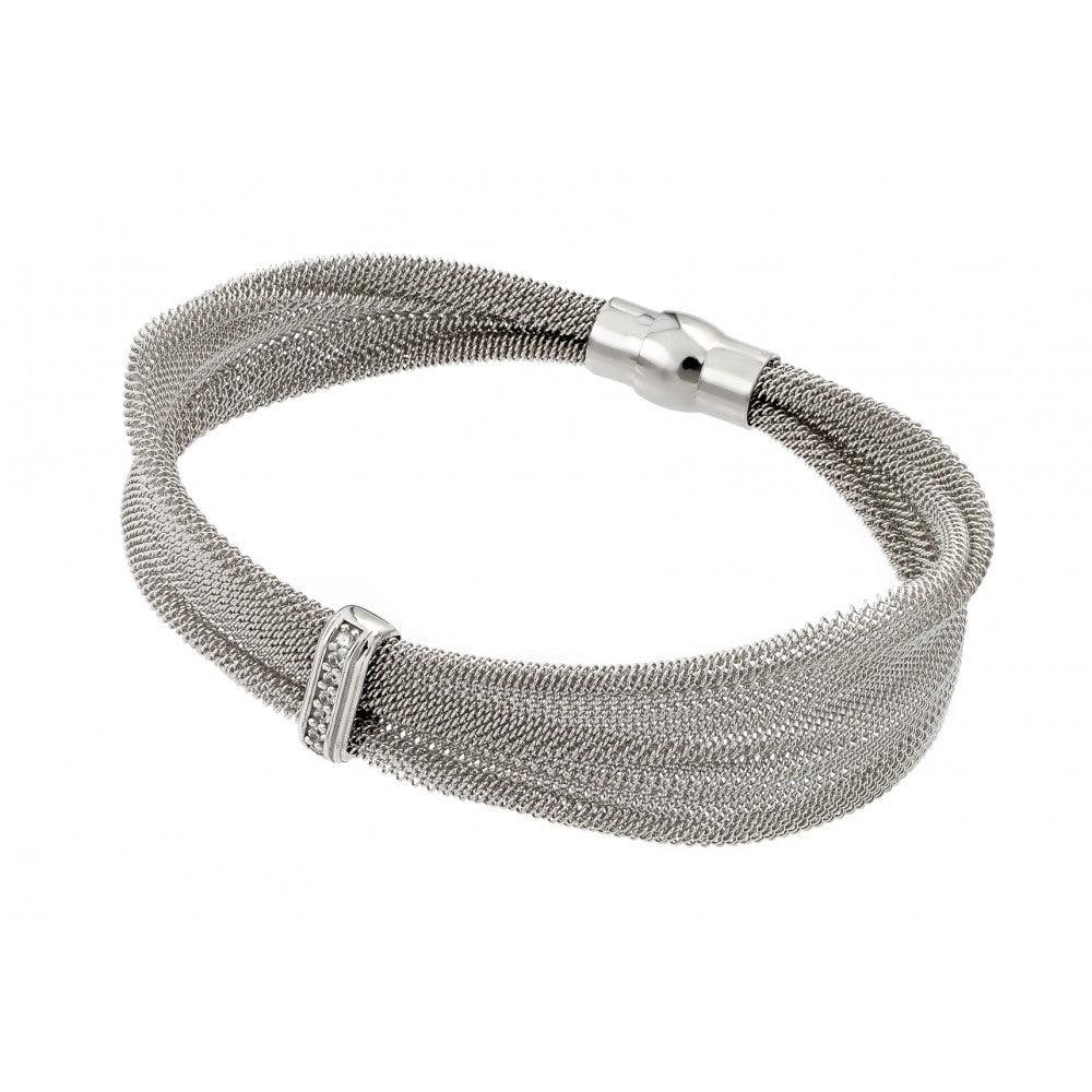 Silver 925 Gold Plated Mesh Italian Bracelet - JPB00003RH | Silver ...