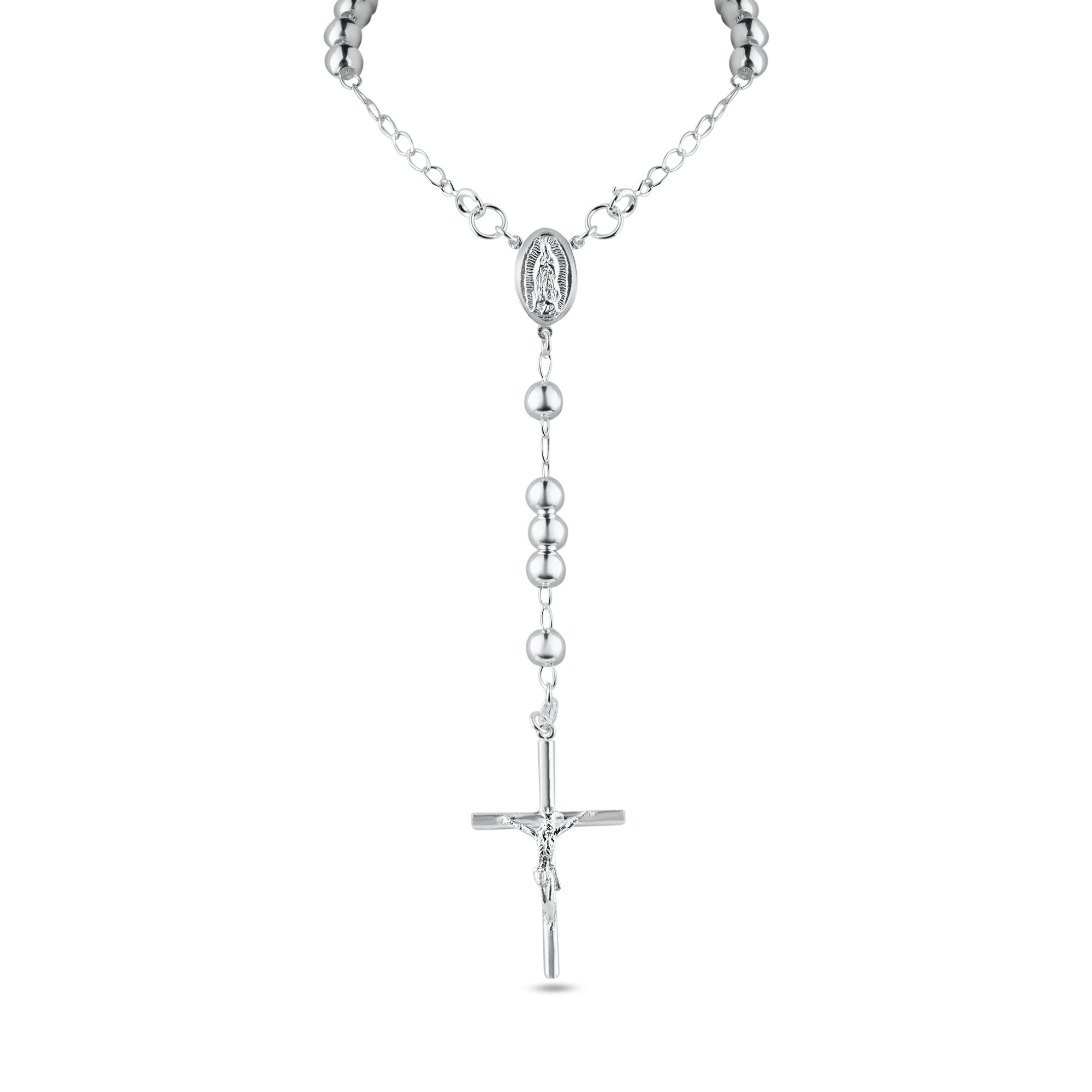 High Polished 925 Sterling Silver Rosary 6mm - RJP00008 | Silver Palace ...