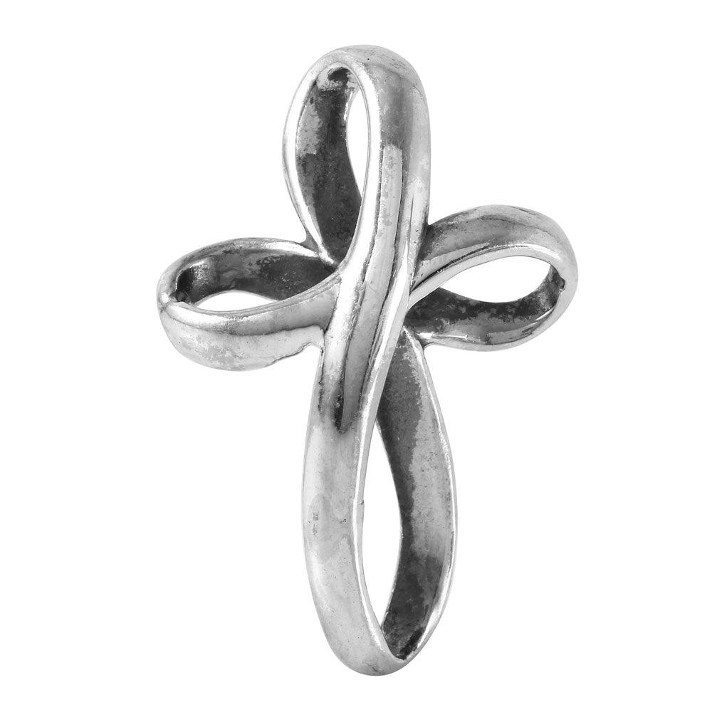 Silver 925 Stylized Curved Cross Shaped Pendant - STP01085 | Silver ...